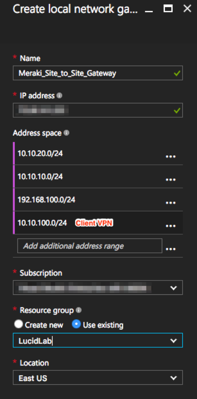Connecting Azure to Meraki